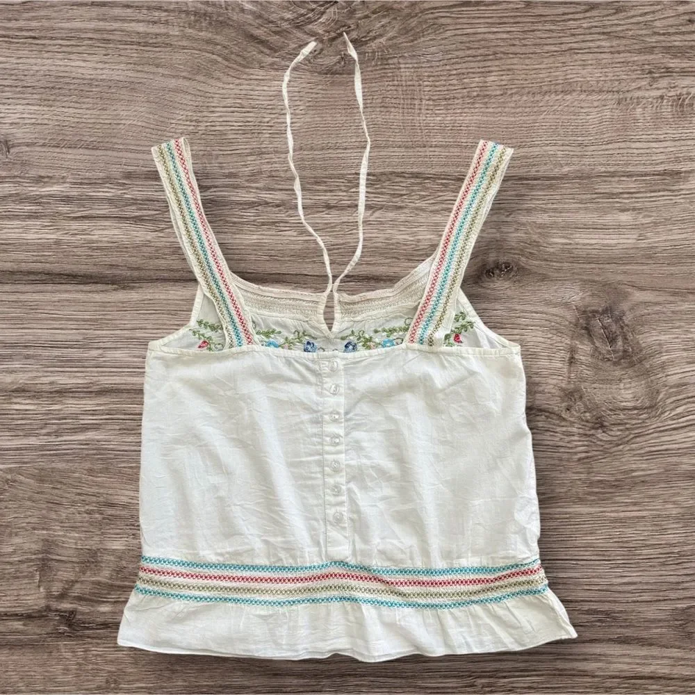 Forever 21 | Tops | Vtg Xxi Forever 2 Y2k Embroidered Floral Cotton ...